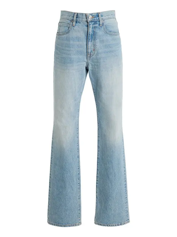 SLVRLAKE London Rigid High-rise Straight-leg Jeans - Light Wash