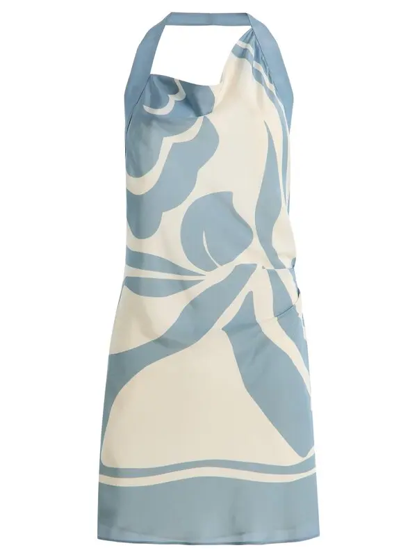 SIR. Lilou Mini Halter Dress - Blue