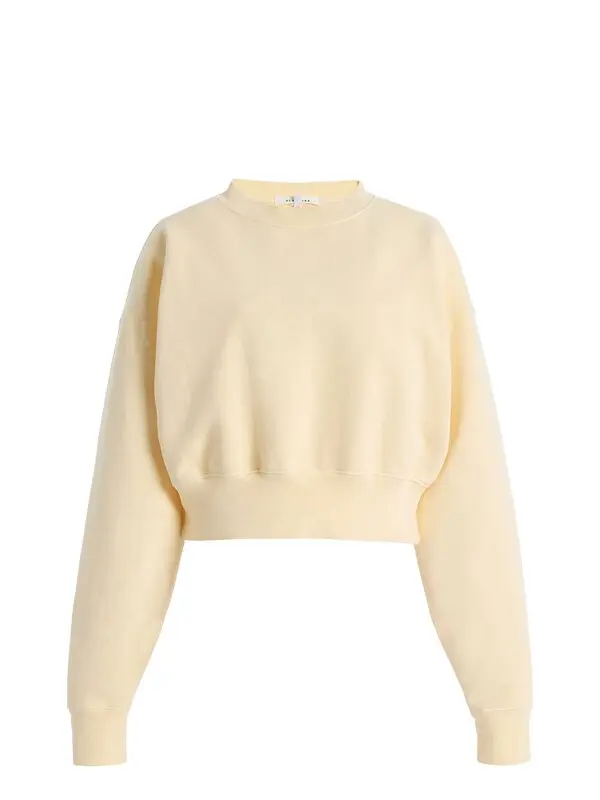 SLVRLAKE Cropped Cotton Sweatshirt - Yellow