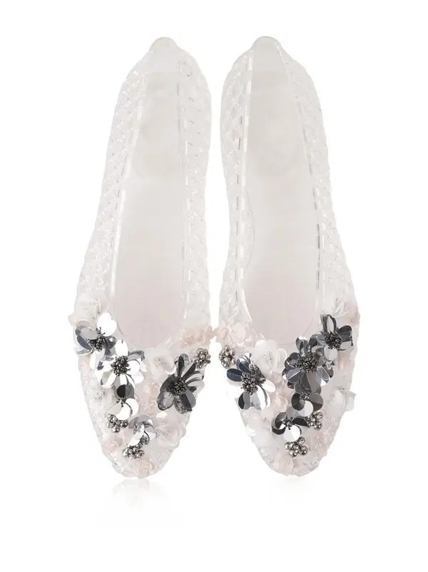 HEAVENLY JELLY Wilda Embellished Jelly Shoes - Clear