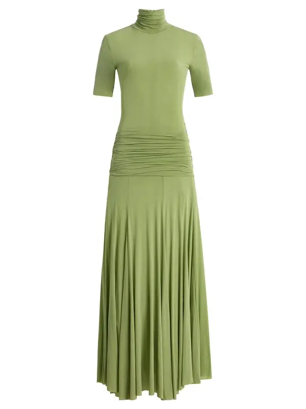 Françoise Ava Pleated Dress - Green