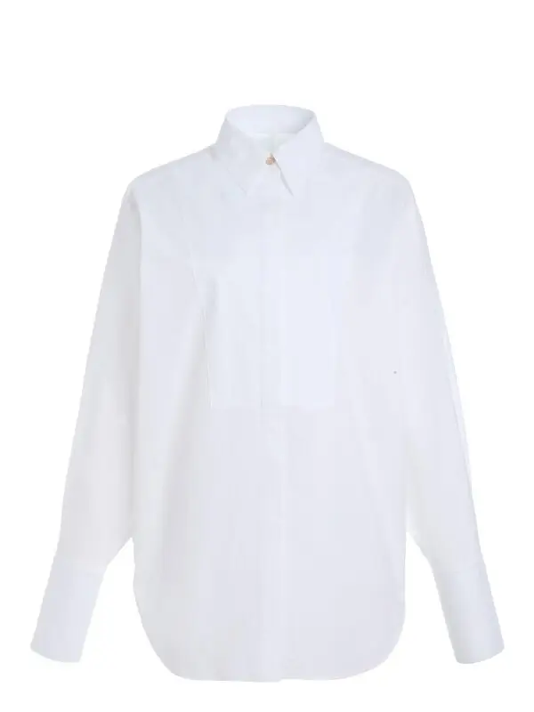 RÙADH Organic Cotton Tuxedo Shirt - White