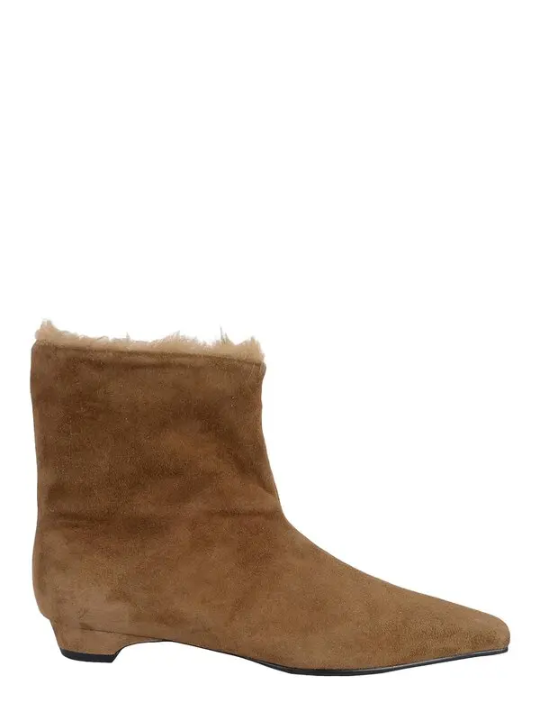 SALONDEJU Plain Fur Boots - Tan