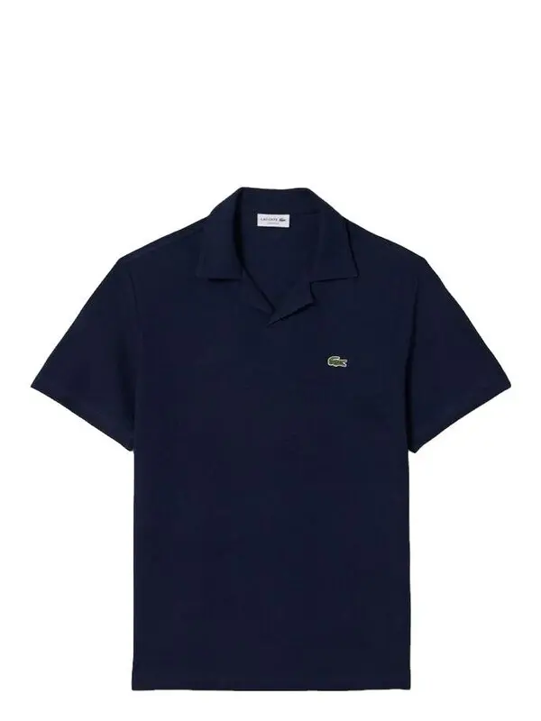 Lacoste Open Neck Polo Tee - Navy