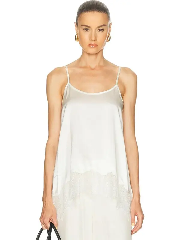 Staud Chloe Silk Cami Top - Ivory