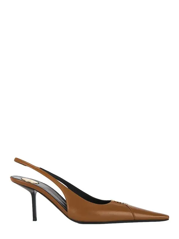 Saint Laurent Babylone Slingback Pump - Macadamia