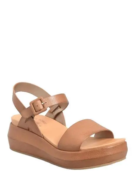 Kork-Ease® Hallie Platform Sandal - Tan Leather
