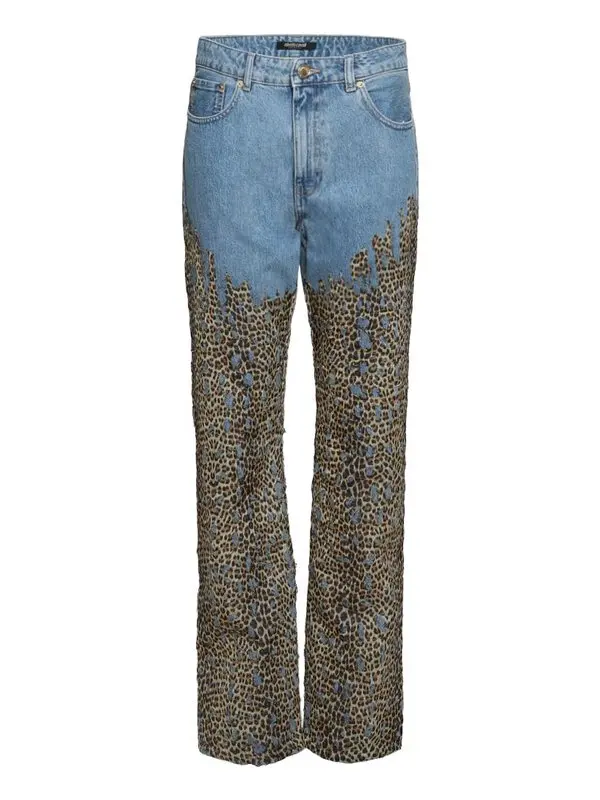 Roberto Cavalli Five-pocket Straight Leg Jeans - Blue