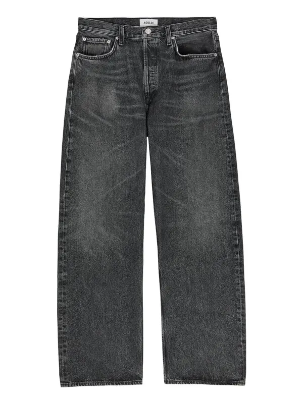 AGOLDE Afton Relaxed Straight-leg Jeans - Dark Grey
