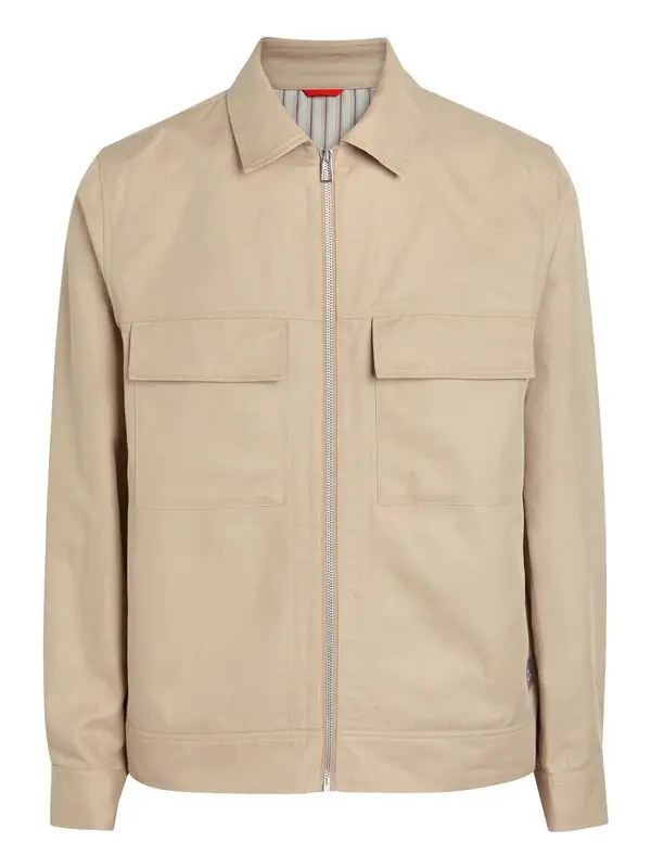 Paul Smith Cotton And Linen-blend Overshirt - Beige