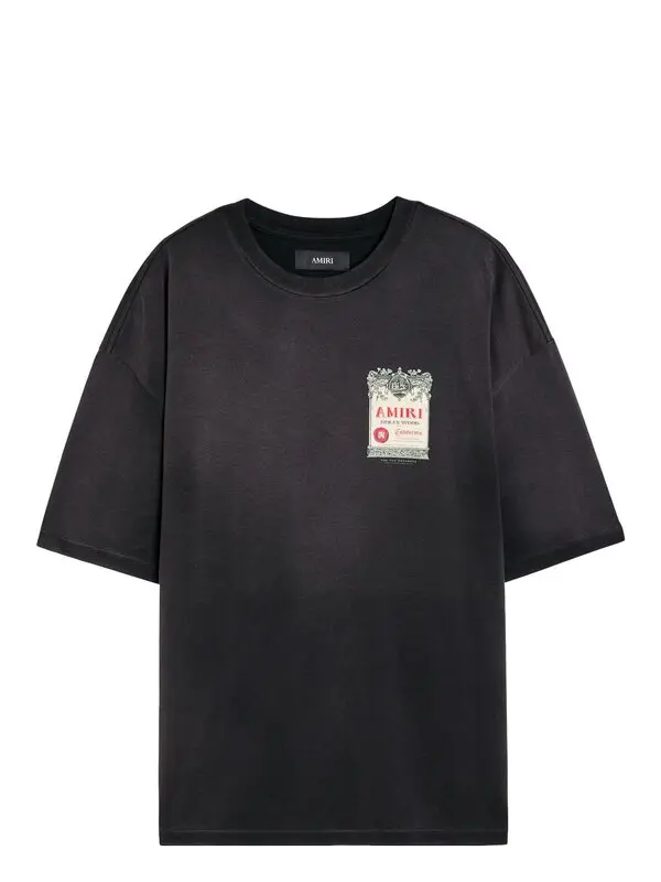 Amiri Hollywood Printed Cotton T-shirt - Black