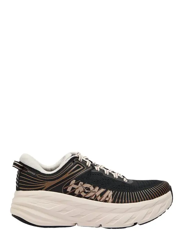 HOKA Bondi 7 Mesh-knit Sneakers - Black