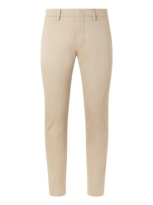 Nn07 Theo 1420 Tapered Organic Cotton-blend Twill Chinos - Neutrals