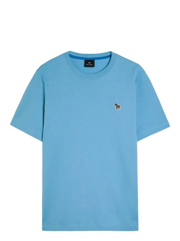 Paul Smith Appliquéd Cotton T-shirt - Blue
