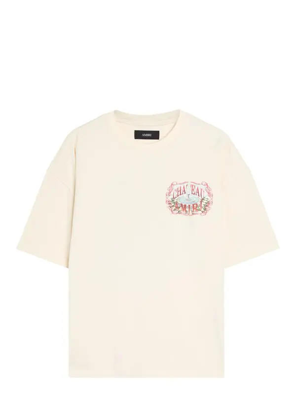 Amiri Chateau Printed Cotton T-shirt - Ivory