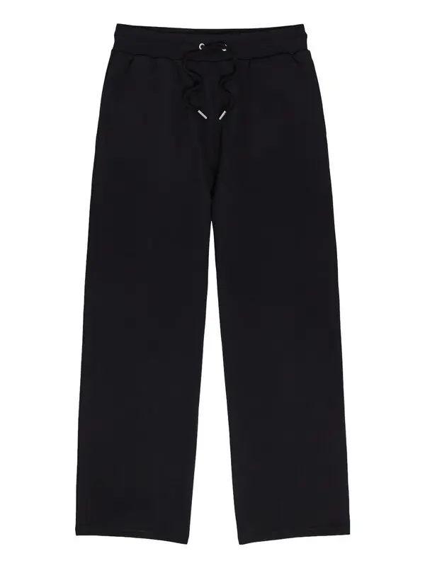 Ami Logo-embroidered Cotton Sweatpants - Black