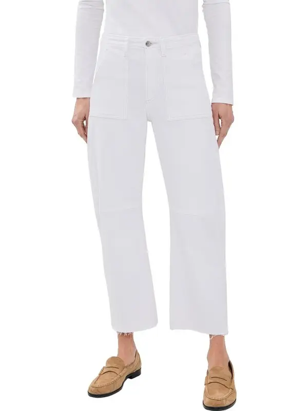 LE JEAN Petite Utility Jeans - White