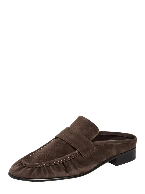 TONY BIANCO Glacier Loafer Mules - Espresso Suede
