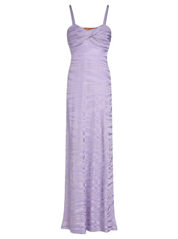 Missoni Metallic Crochet-knit Maxi Dress - Lavender