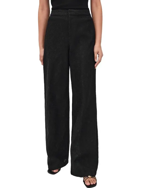 L'Agence Livvy Straight Leg Trousers - Black