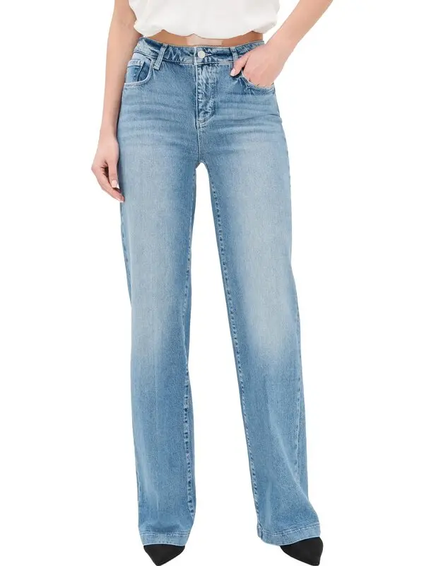 L'Agence Clayton Wide Leg Jeans - Calabasas