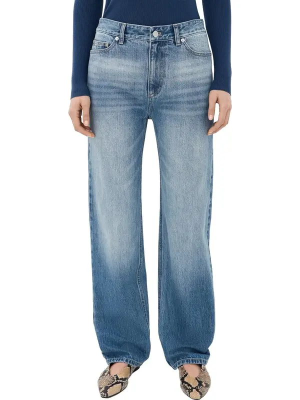 Tibi Selvedge Denim Alec Jeans - Classic Blue