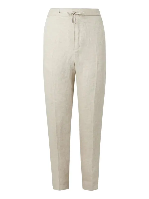 Mr P. James Slimfit Linentwill Drawstring Pants - Ecru