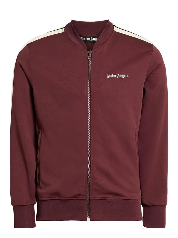 Palm Angels Striped Jersey Track Jacket - Burgundy
