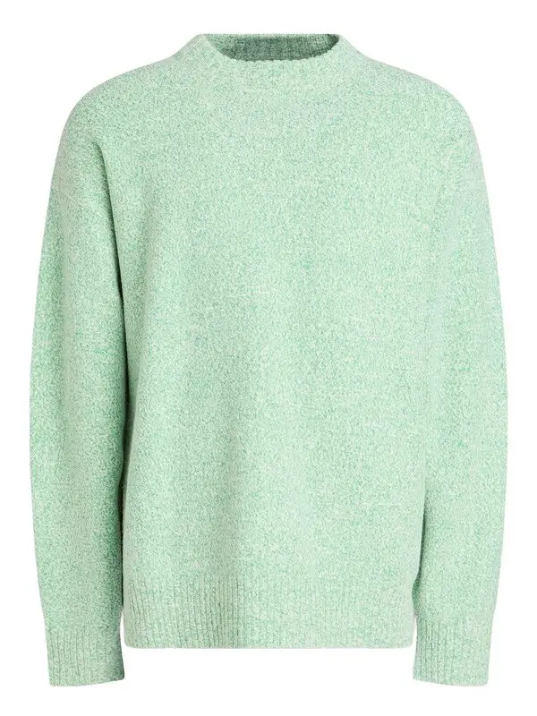 JIL SANDER Mélange Wool-blend Sweater - Green