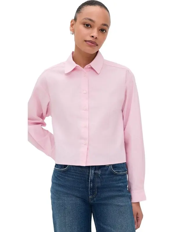 PERFECTWHITETEE Naomi Cotton Poplin Button-down Shirt - Sugar Pink
