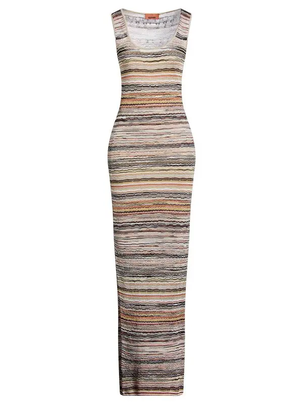 Missoni Metallic Crochet-knit Maxi Dress - Orange