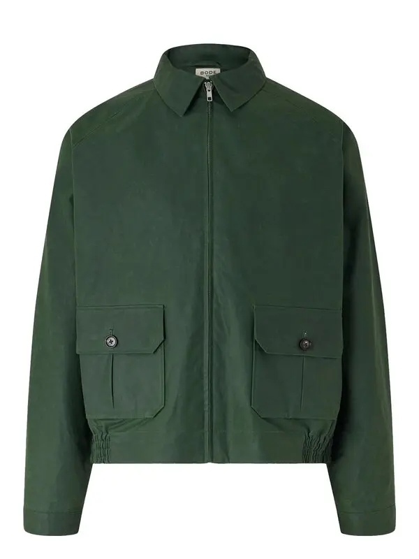 BODE Waxed-cotton Blouson Jacket - Green