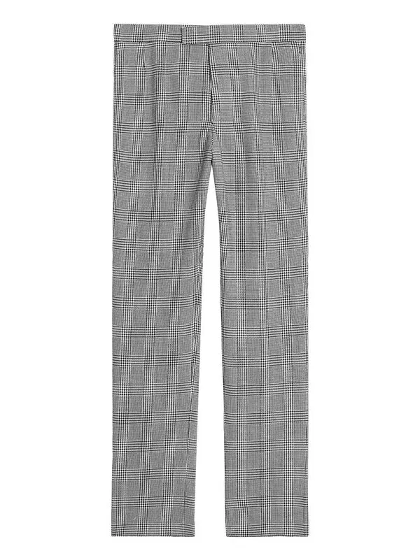 Thom Browne Tapered Prince Of Wales Checked Wool-tweed Trousers - Black