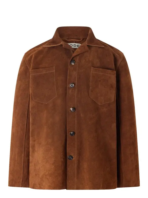 BODE Suede Overshirt - Brown