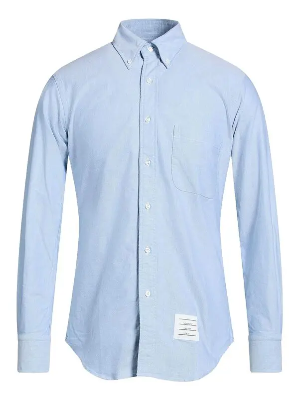 Thom Browne Cotton Oxford Shirt - Light Blue