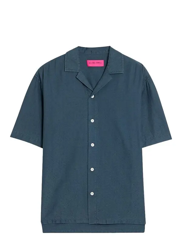 THE ELDER STATESMAN Cotton And Silkblend Jacquard Shirt - Slate Blue