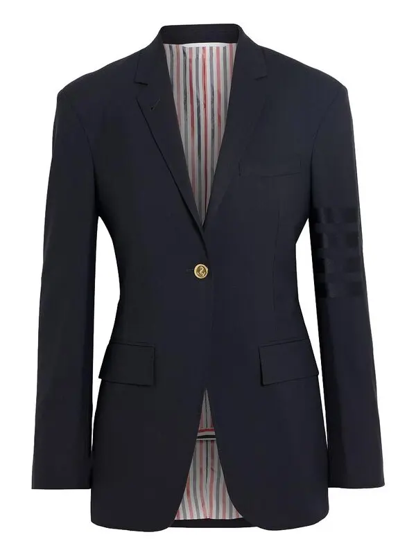 Thom Browne Striped Wool Blazer - Midnight Blue
