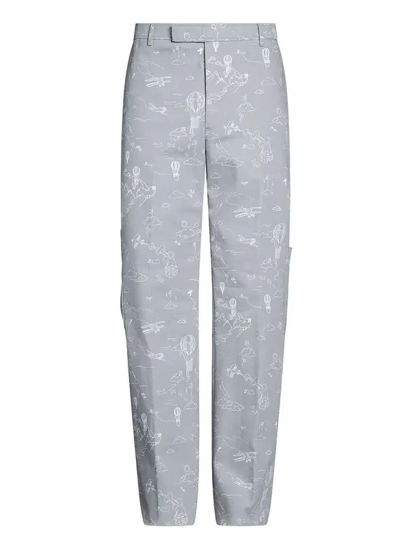 Thom Browne Printed Cottoncanvas Cargo Pants - Gray