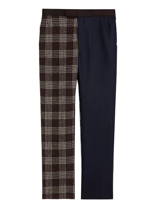 Thom Browne Prince Of Wales Checked Wool-tweed Pants - Dark Brown
