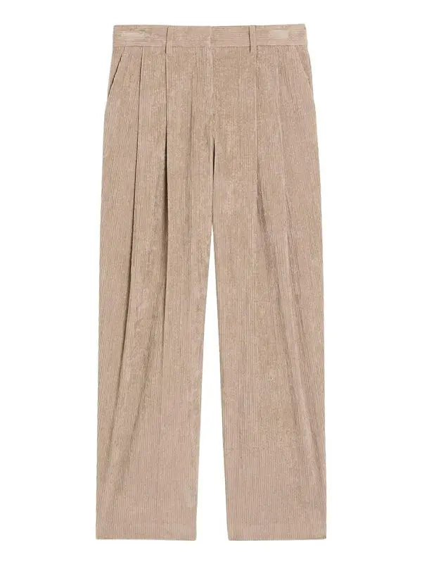Brunello Cucinelli Cotton-blend Corduroy Straight-leg Pants - Beige