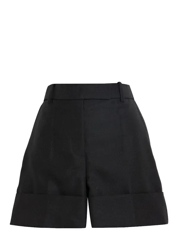 Thom Browne Grain De Poudre Wool Shorts - Black