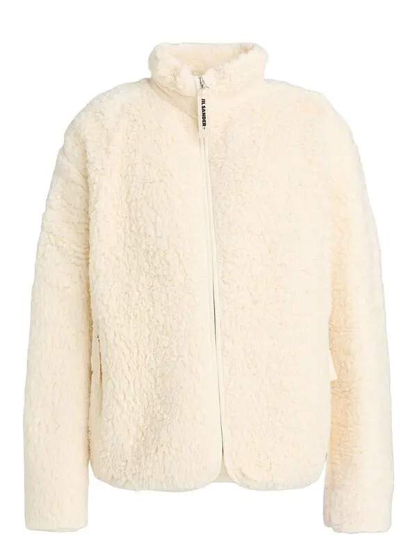 JIL SANDER Cotton-fleece Jacket - Ecru