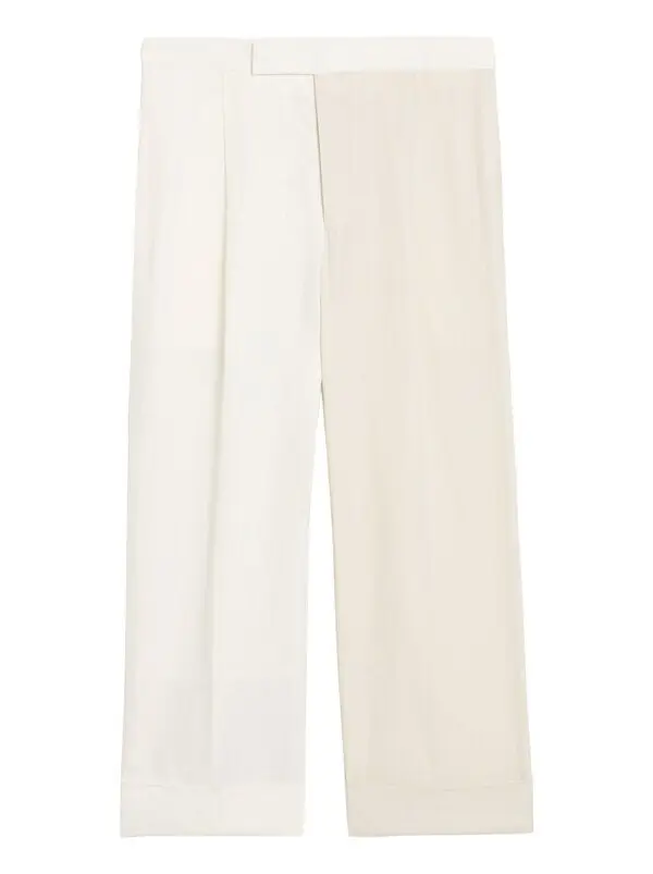 Thom Browne Twotone Linen Pants - White