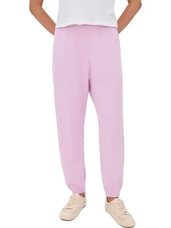 PERFECTWHITETEE Johnny French Terry Easy Sweatpants - Sugar Pink