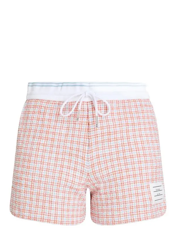 Thom Browne Cotton-blend Tweed Shorts - Peach