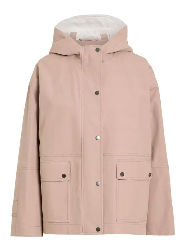 Brunello Cucinelli Cotton Hooded Jacket - Blush