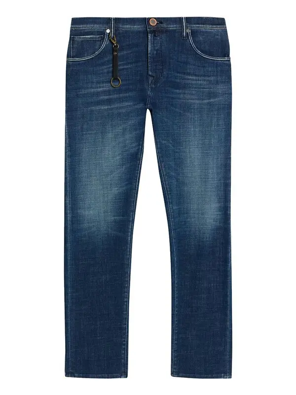 SLOWEAR Incotex Tapered Denim Jeans - Mid Denim