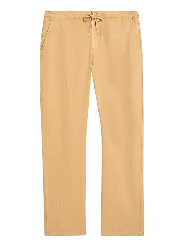 Frescobol Carioca Mendes Striped Lyocell-blend Pants - Camel