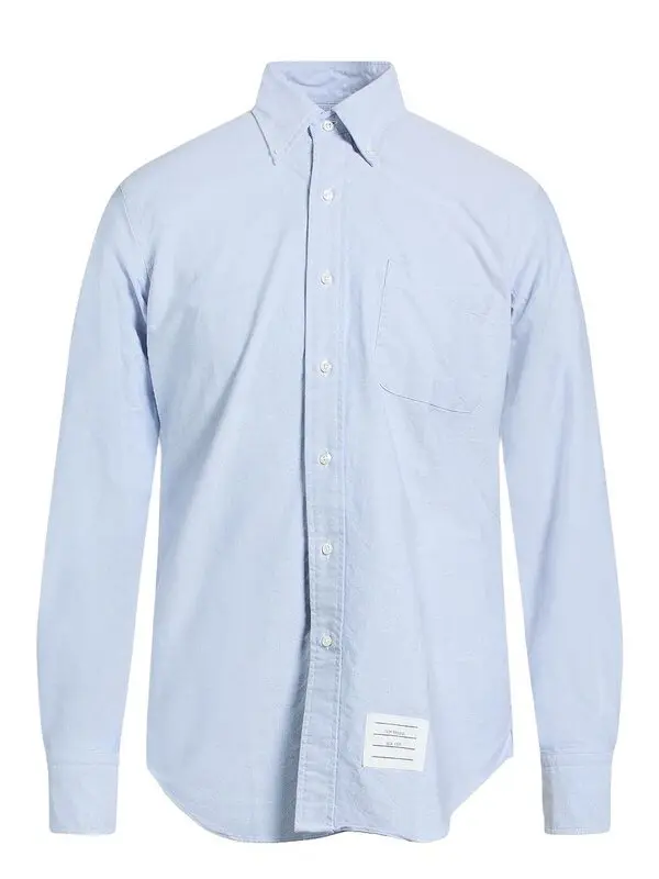 Thom Browne Cotton Oxford Shirt - Light Blue