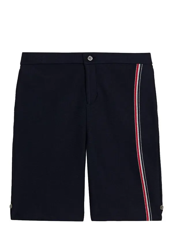 Thom Browne Striped Cotton Shorts - Navy